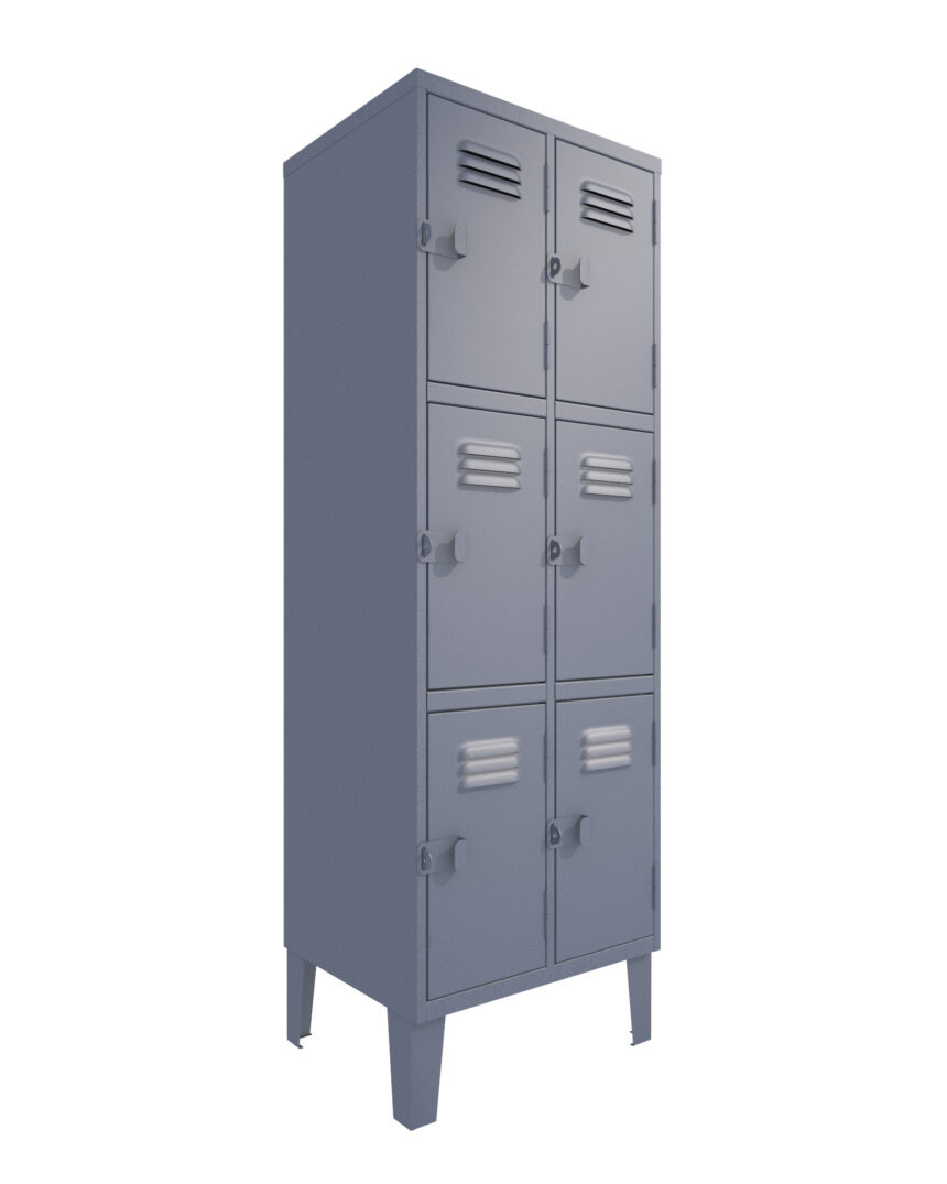 Lockers Triple De 2 Cuerpos 6 Puertas – M&M Lockers